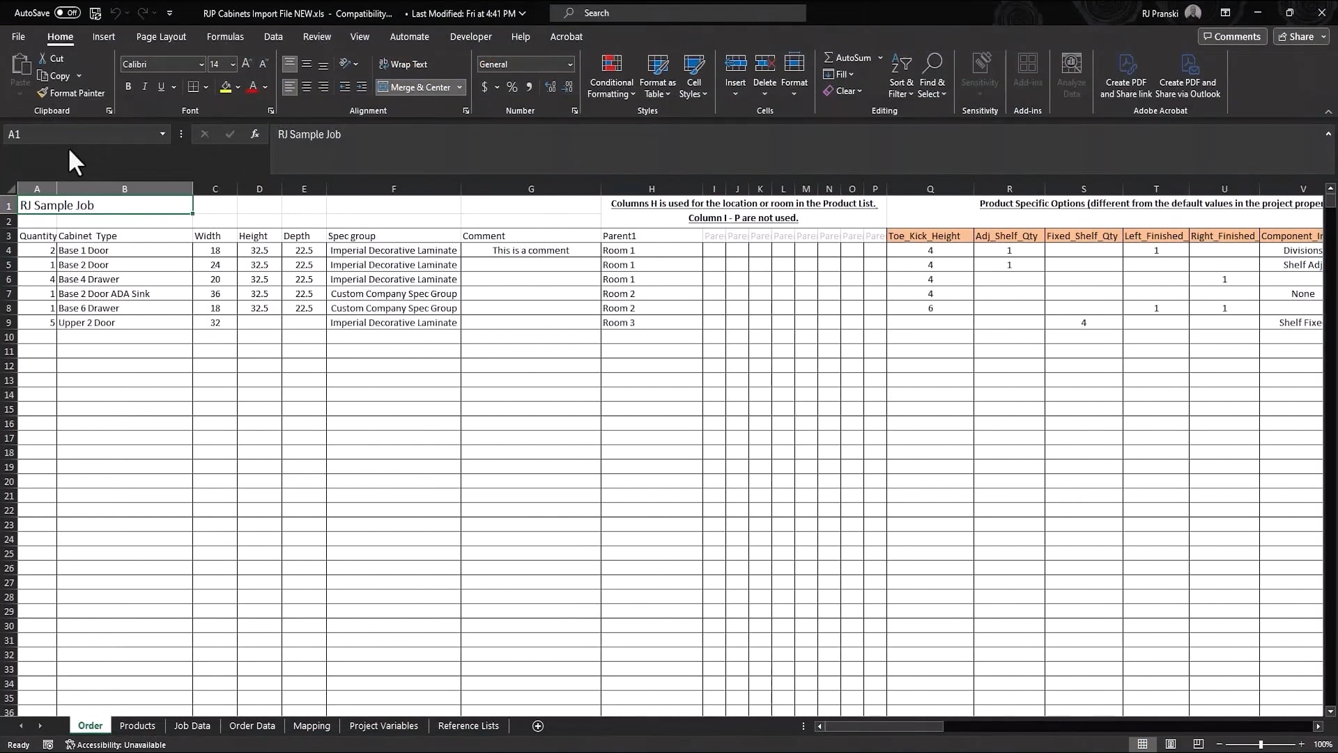 Importing a Project Using XLS Import (Excel) | Microvellum University