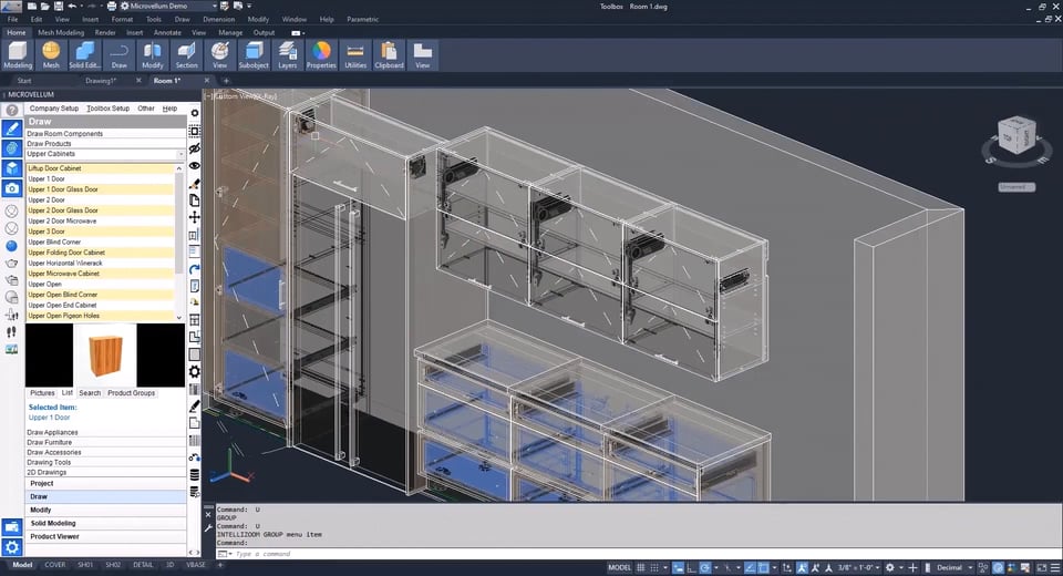 Design 3d With Microvellum And Autocad Software EQ Functions