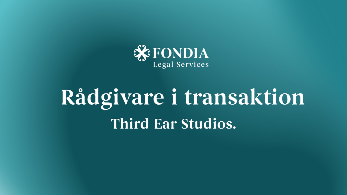 Rådgivare till Third Ear Studios i dess förvärv av Podspace