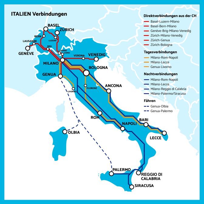SimpleTrain | Italien | Zugreisen online buchen