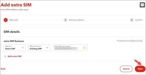 Add extra SIM card | Sunrise Business