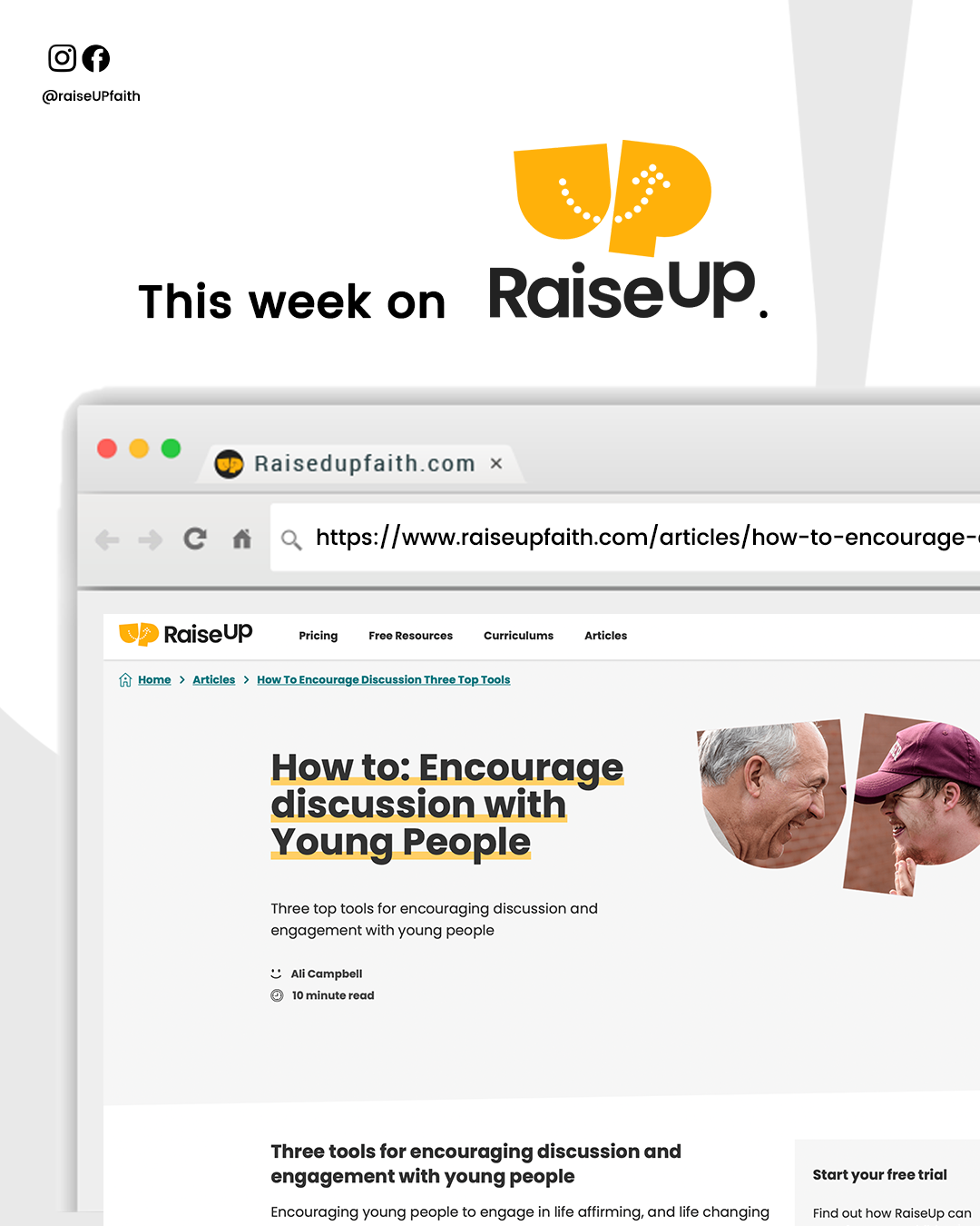 How to: Encourage discussion with Young People - RaiseUp Faith