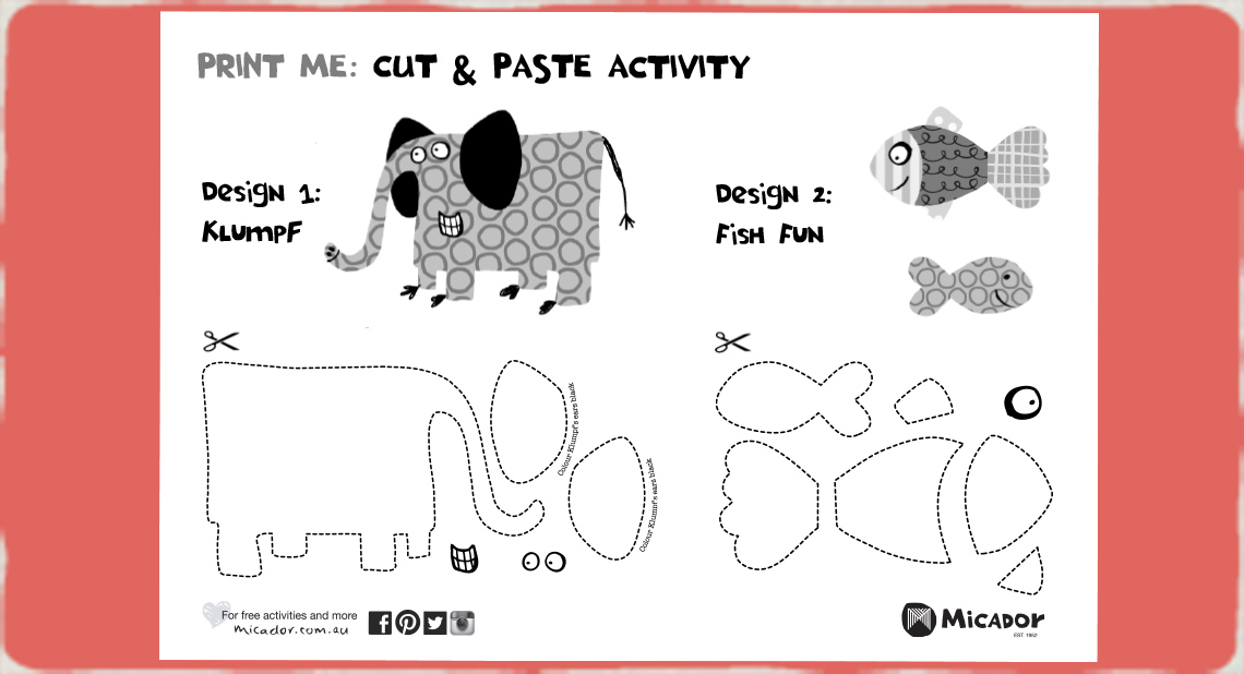 Cut & Paste Animal Scene