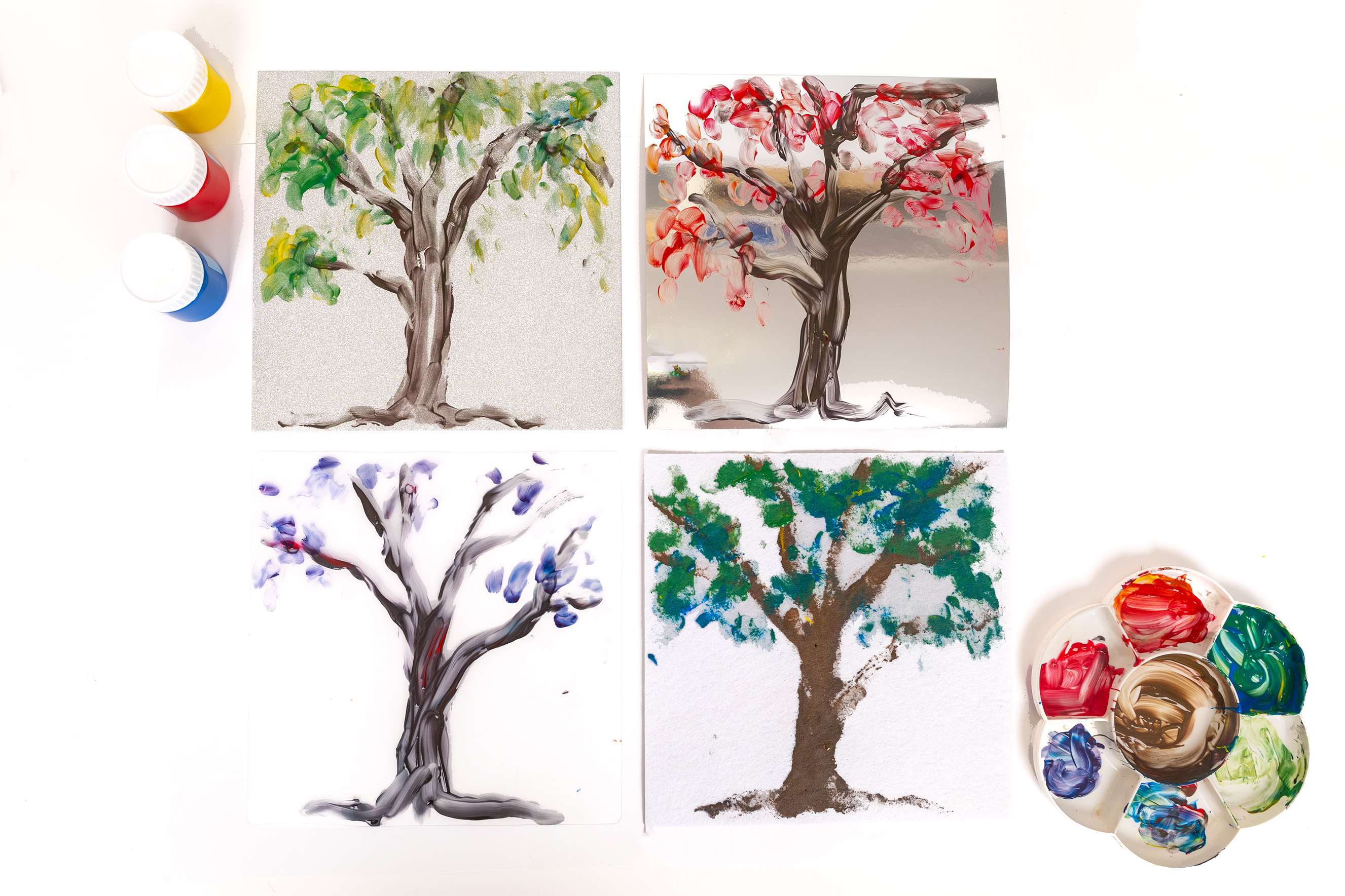 Finger Painting The Four Seasons