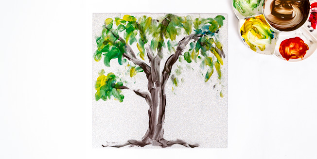 Finger Painting The Four Seasons