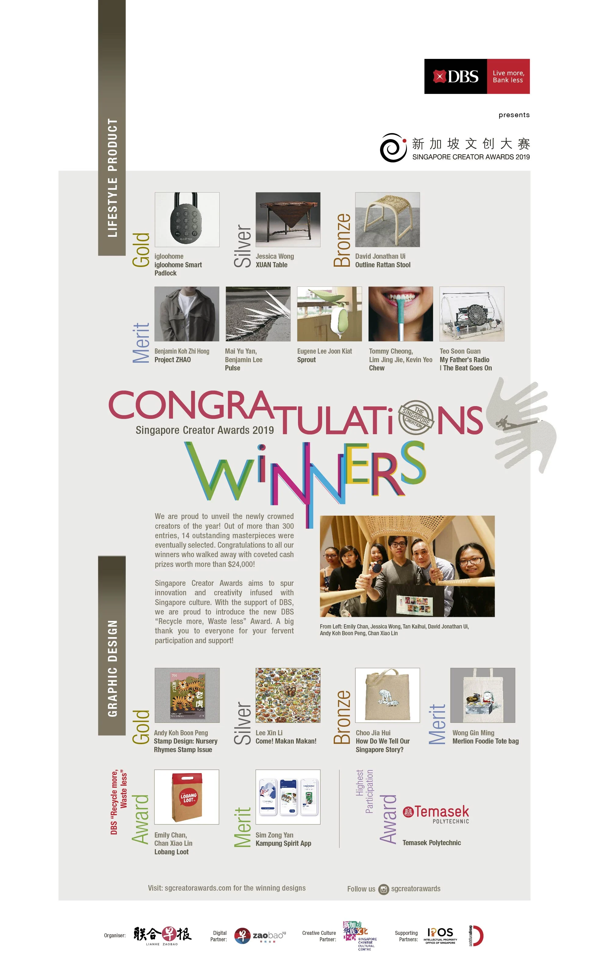 Singapore Creator Award 2019 Winners | igloocompany