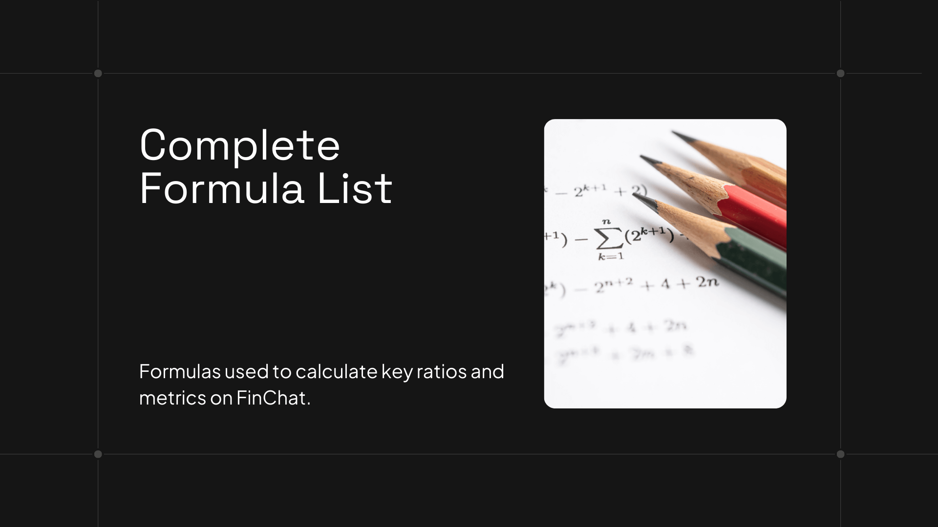 Complete Formula List - Fiscal.ai