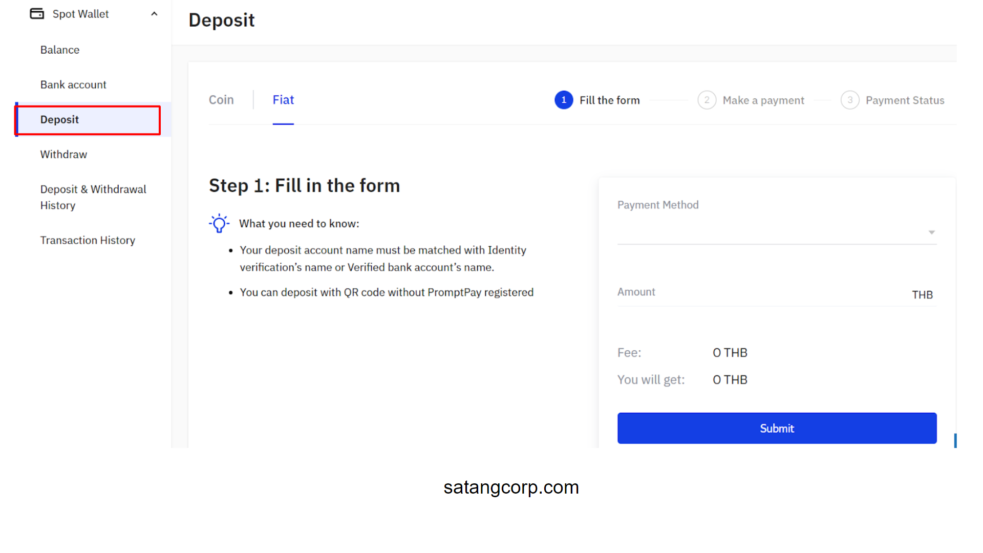 Instant deposit (THB)