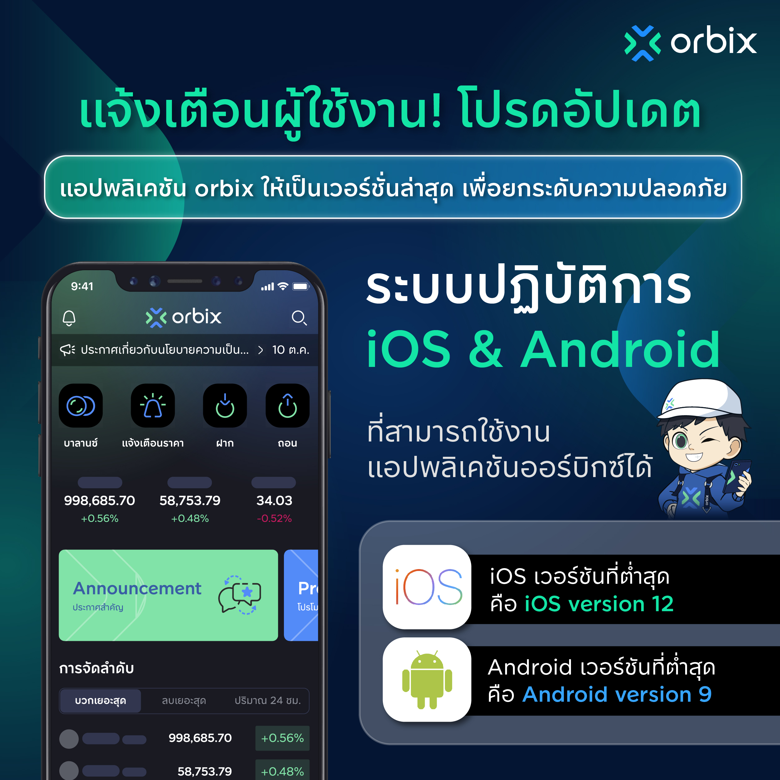 Announcement: Update the operating system to the latest version.