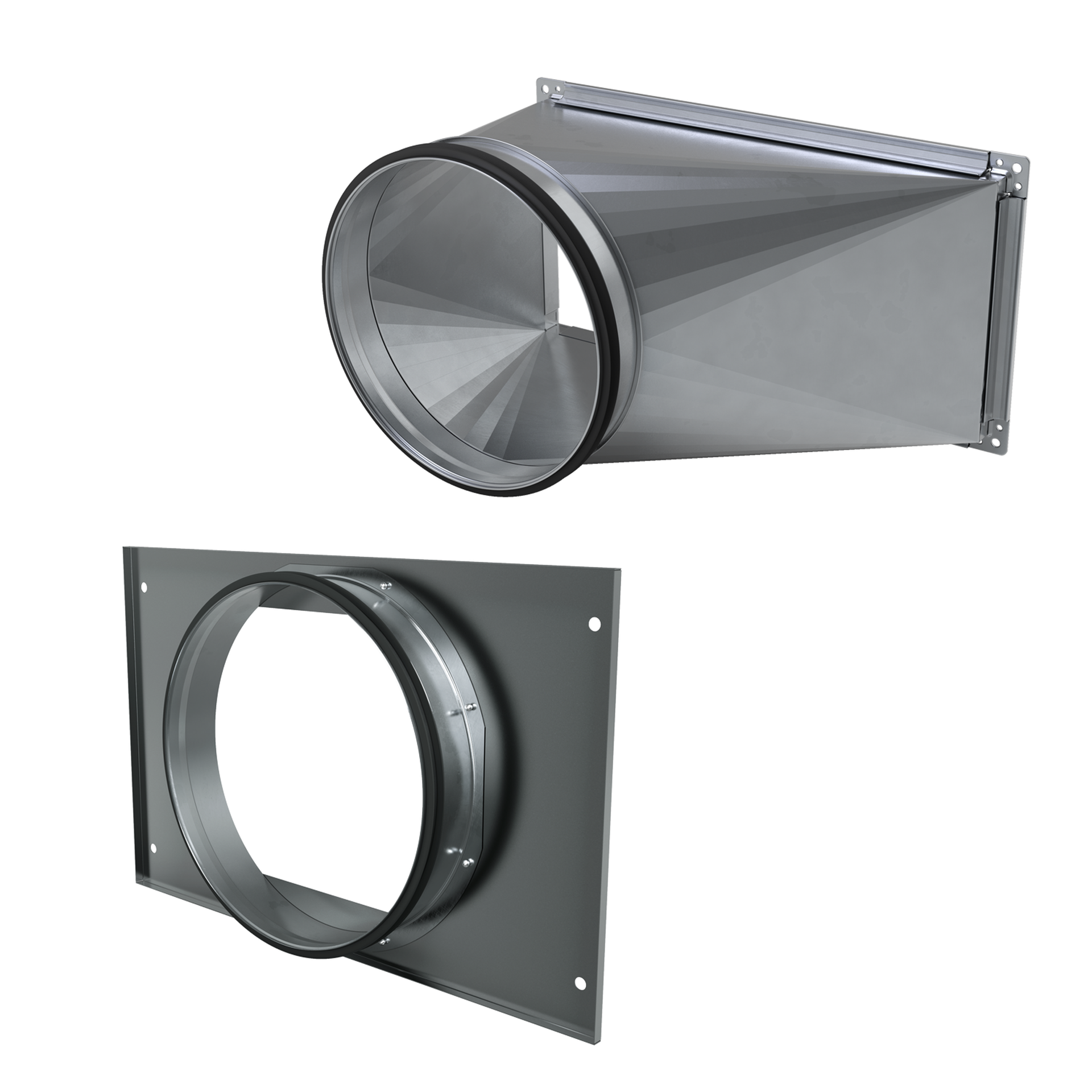 Duct transition kit Mounting parts · Systemair