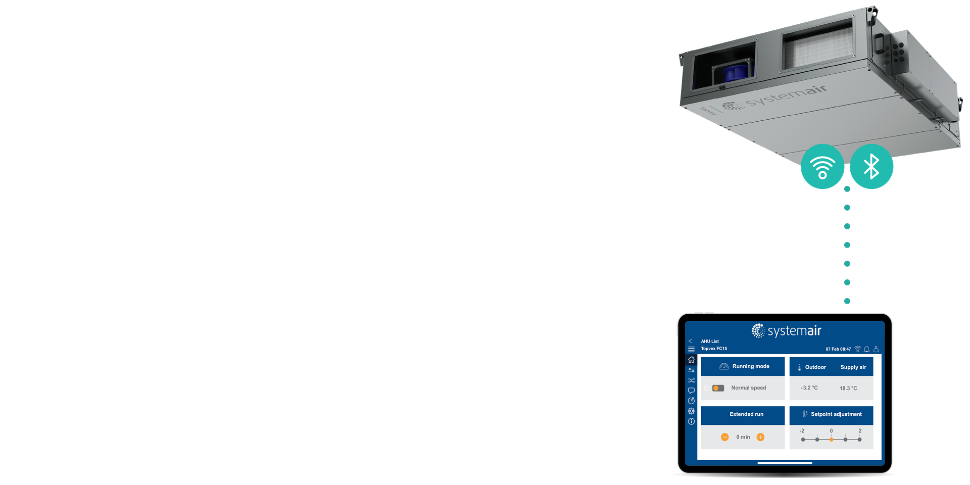 Kompaktlüftungsgeräte für die Zwischendecke · Systemair