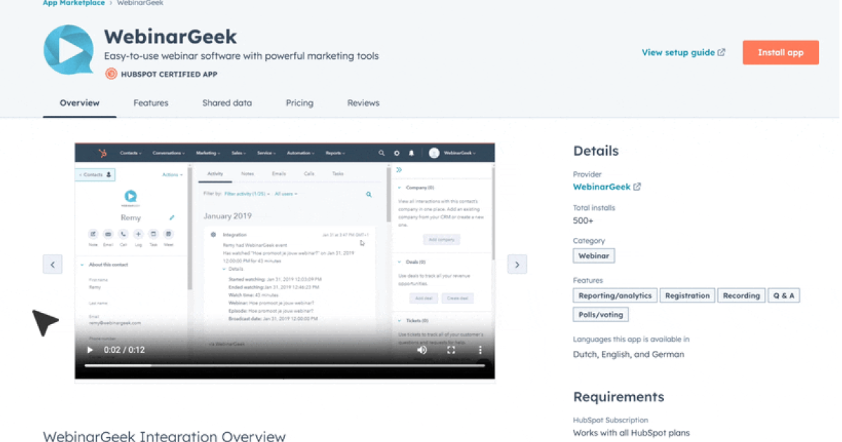Product update: HubSpot certification and more | WebinarGeek