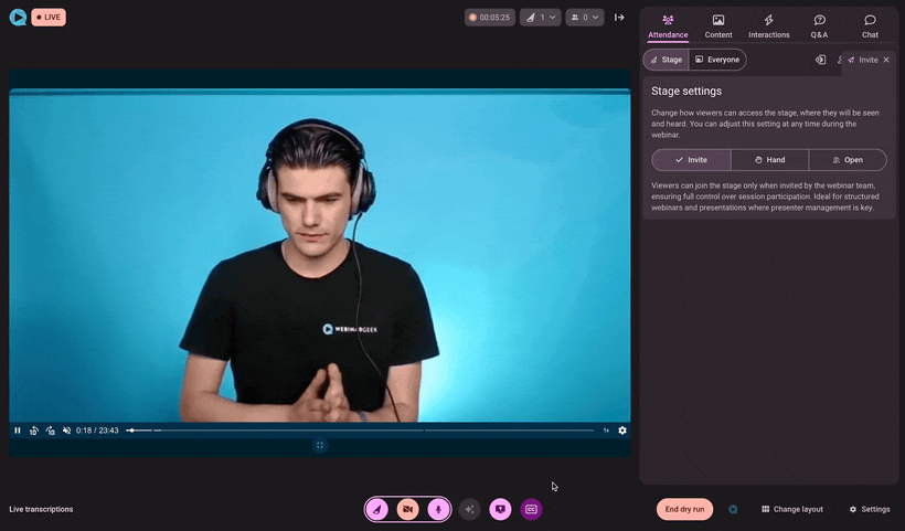 Product update: live captions for webinars | WebinarGeek