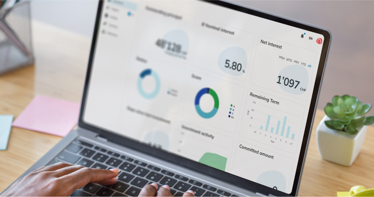 This is what it looks like after logging in: The investor dashboard and ...