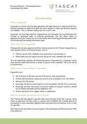 TASCAT information sheet on guardianship – Compass