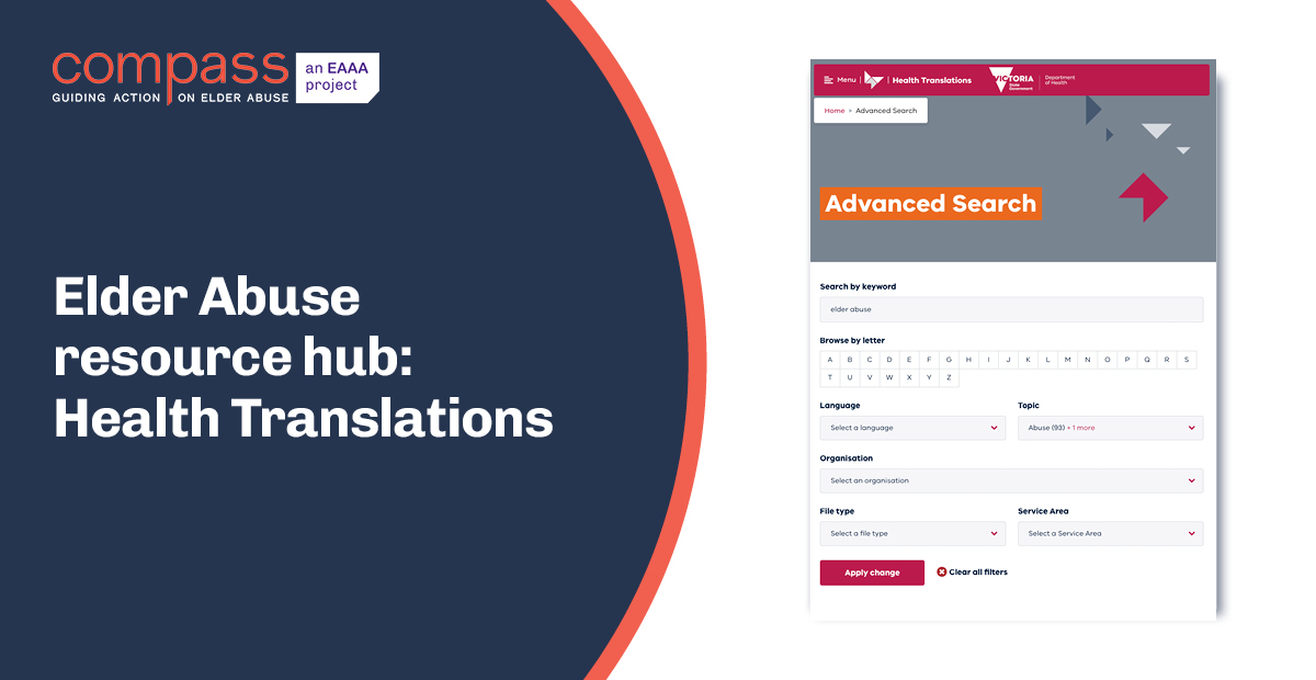 Elder Abuse resource hub: Health Translations - Compass