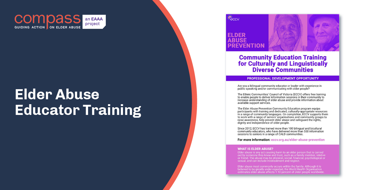 Elder Abuse Educator Training - Compass
