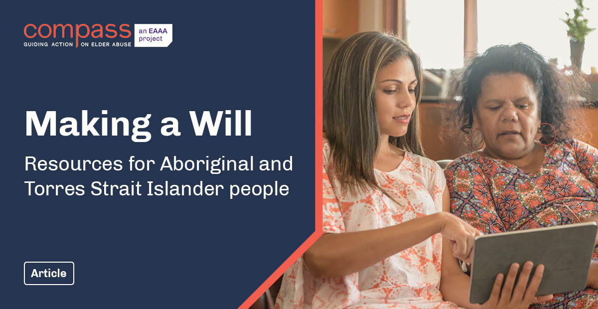Making a Will: Resources for Aboriginal and Torres Strait Islander ...