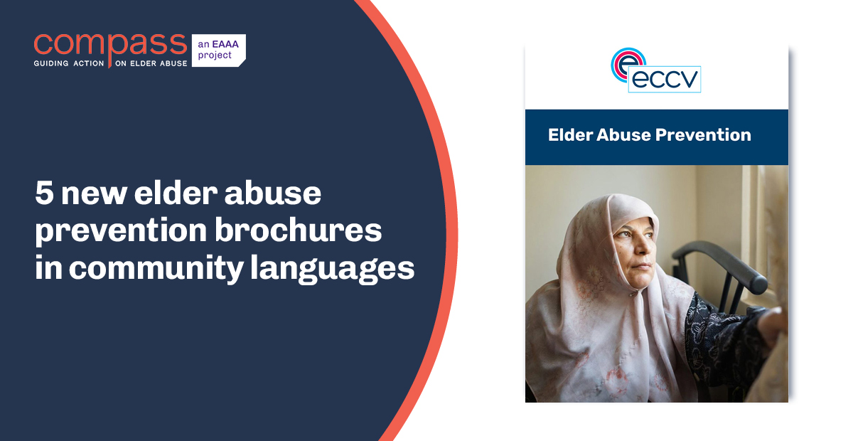 5 new elder abuse prevention brochures in community languages - Compass