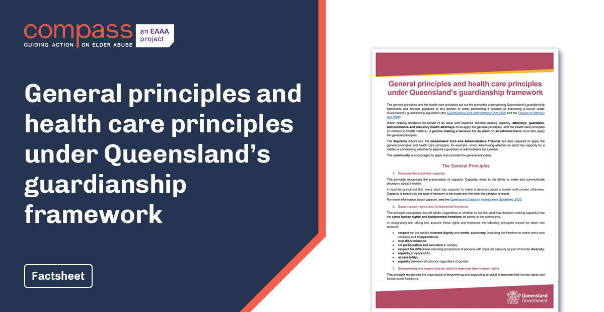General principles and health care principles under Queensland’s ...
