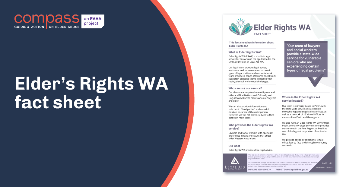 Elder Rights Fact Sheet from Legal Aid WA - Compass