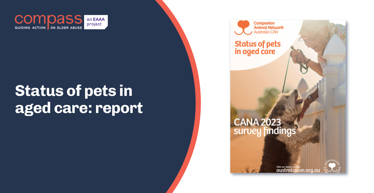 Status of pets in aged care: report - Compass