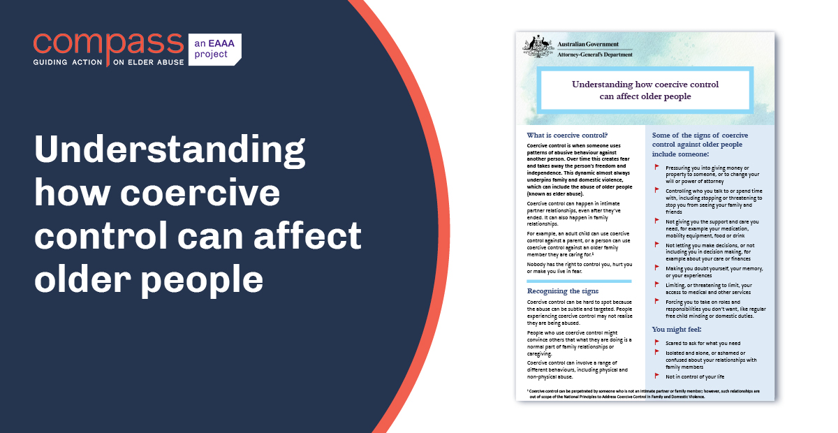 Understanding how coercive control can affect older people - Compass