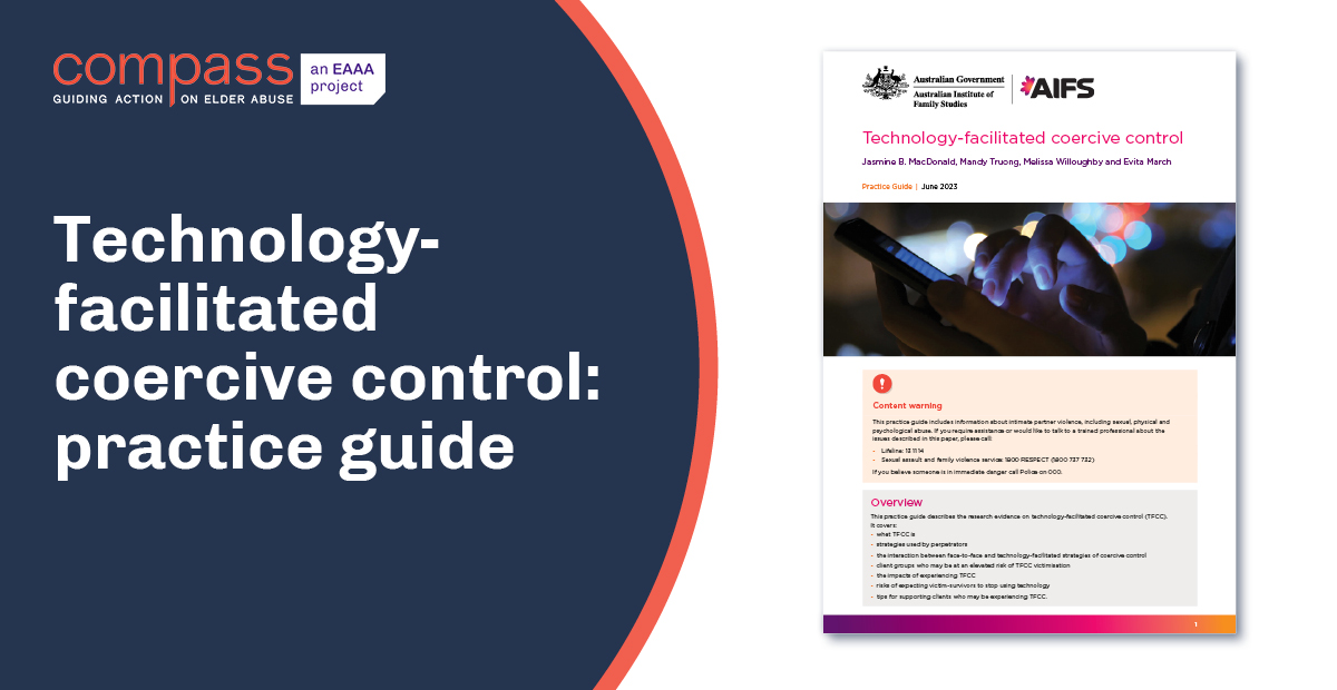 Technology-facilitated coercive control: practice guide - Compass