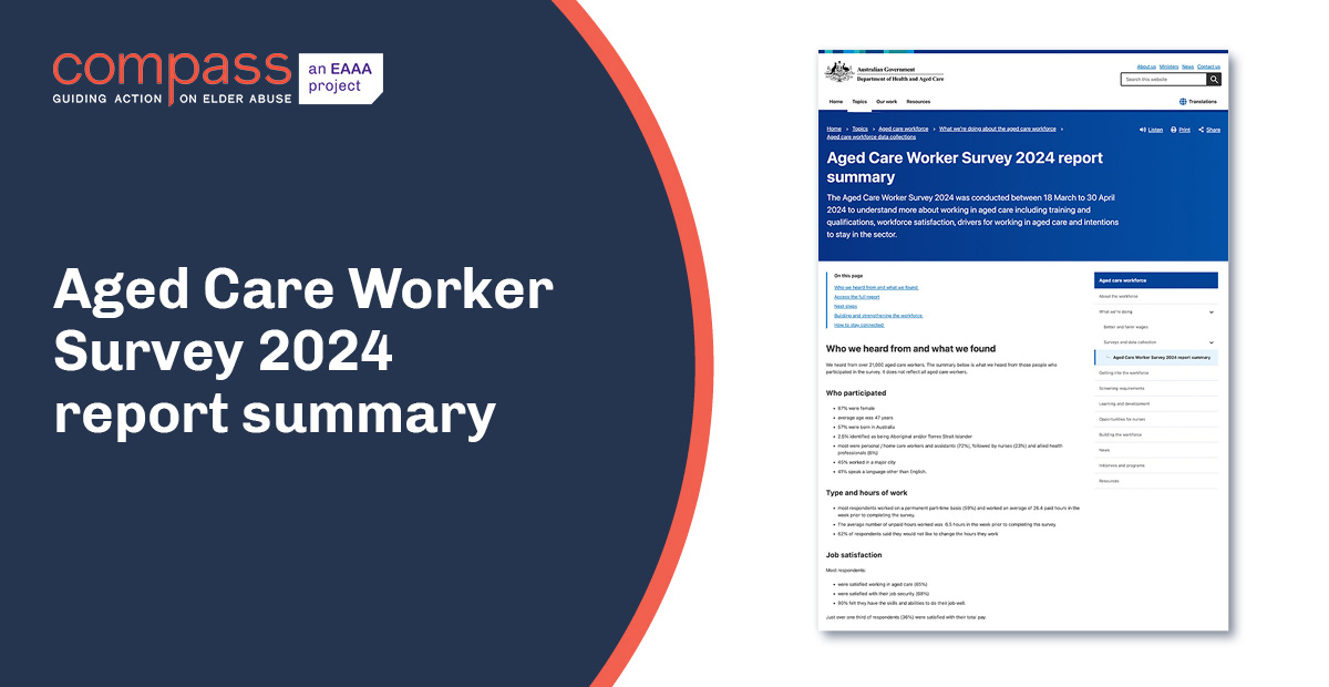 Aged Care Worker Survey 2024 report summary - Compass