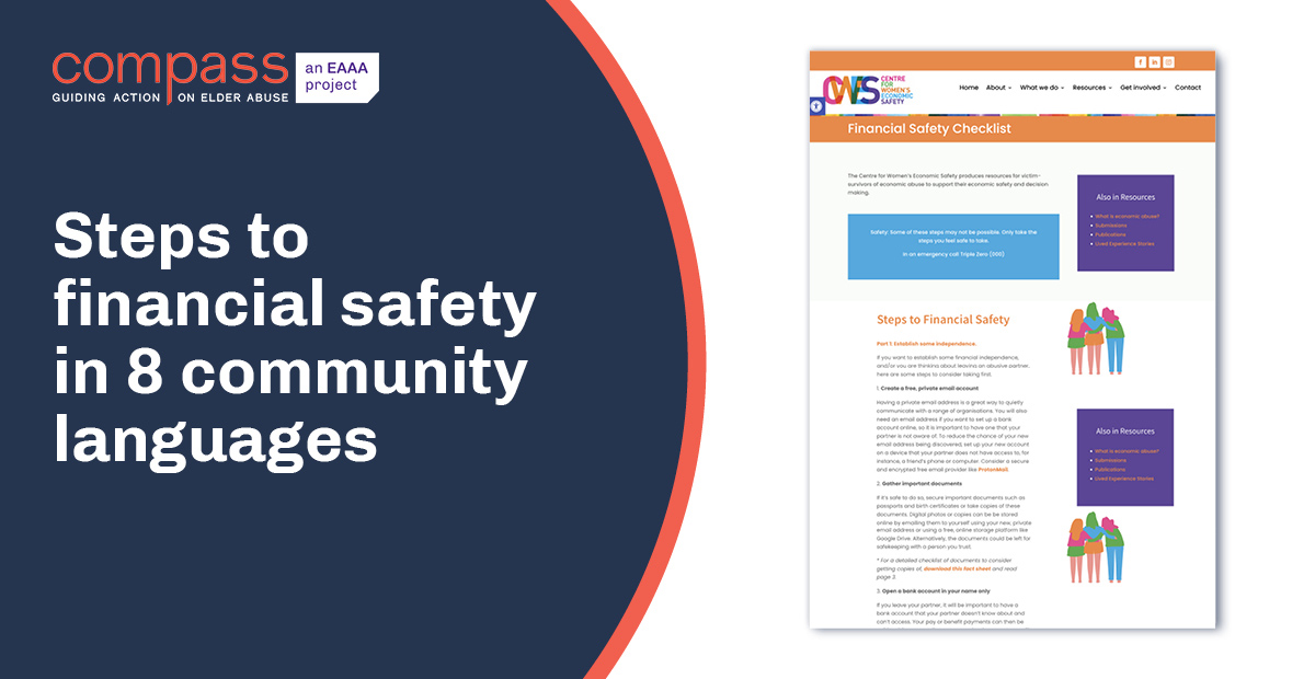 Steps to financial safety in 8 community languages - Compass