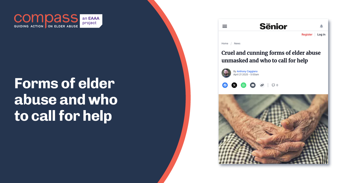 Forms of elder abuse and who to call for help - Compass