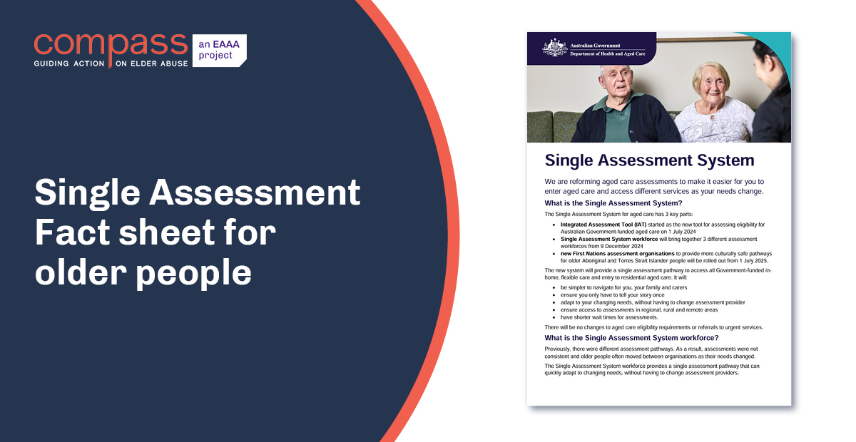Single Assessment Fact sheet for older people - Compass