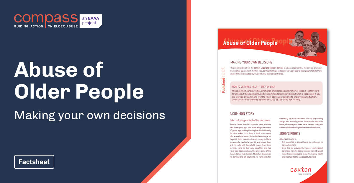 Abuse of Older People: making your own decisions - Compass