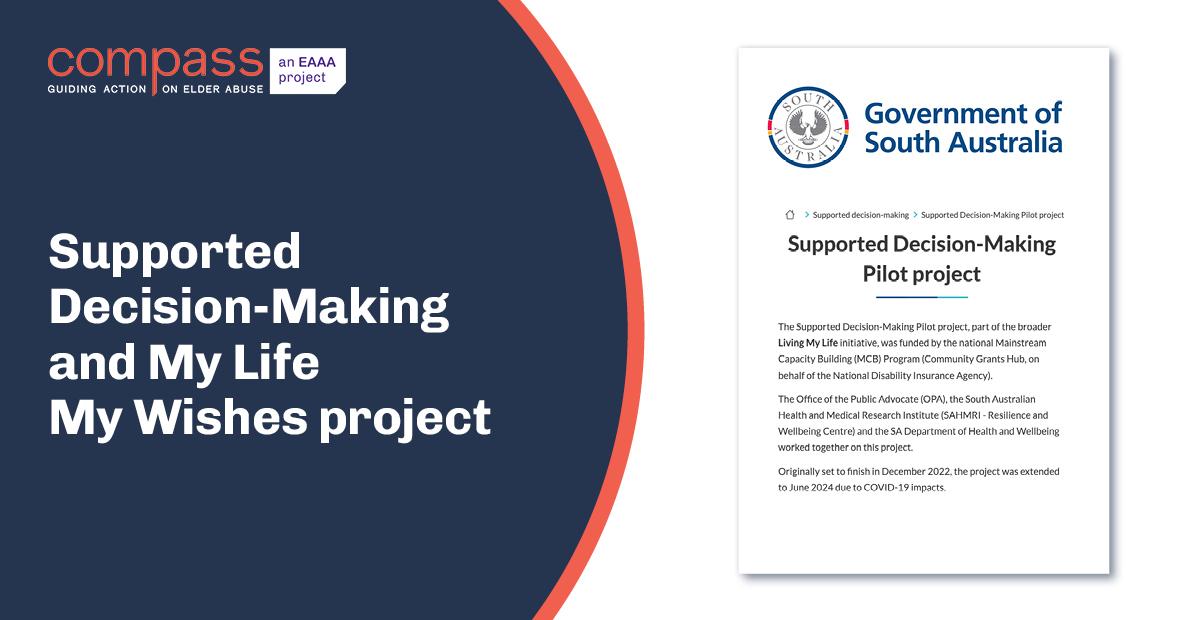 Supported Decision-Making and My Life My Wishes project - Compass