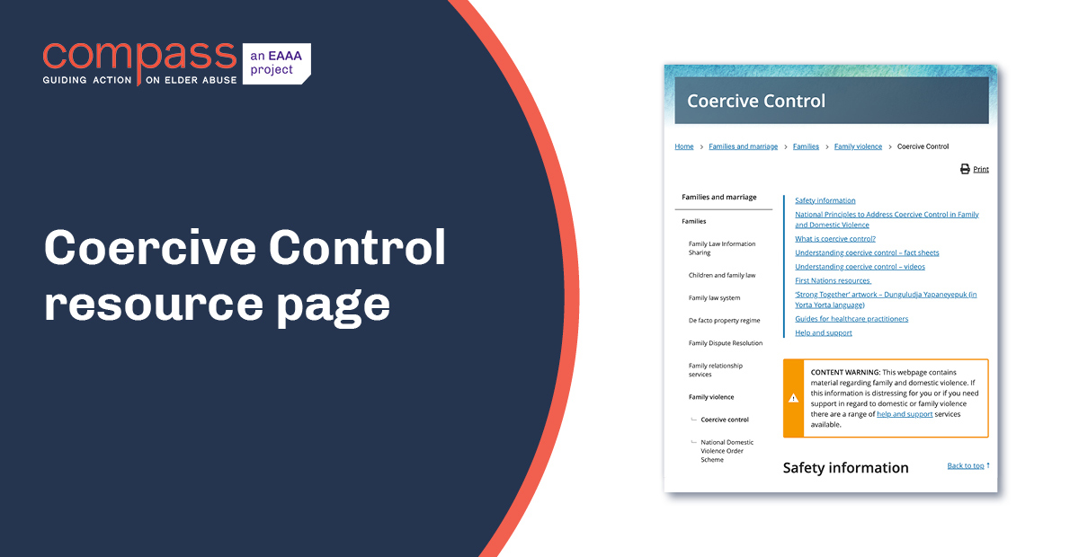 Coercive Control resource page - Compass
