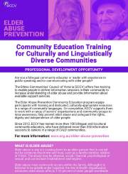 Elder Abuse Educator Training – Compass