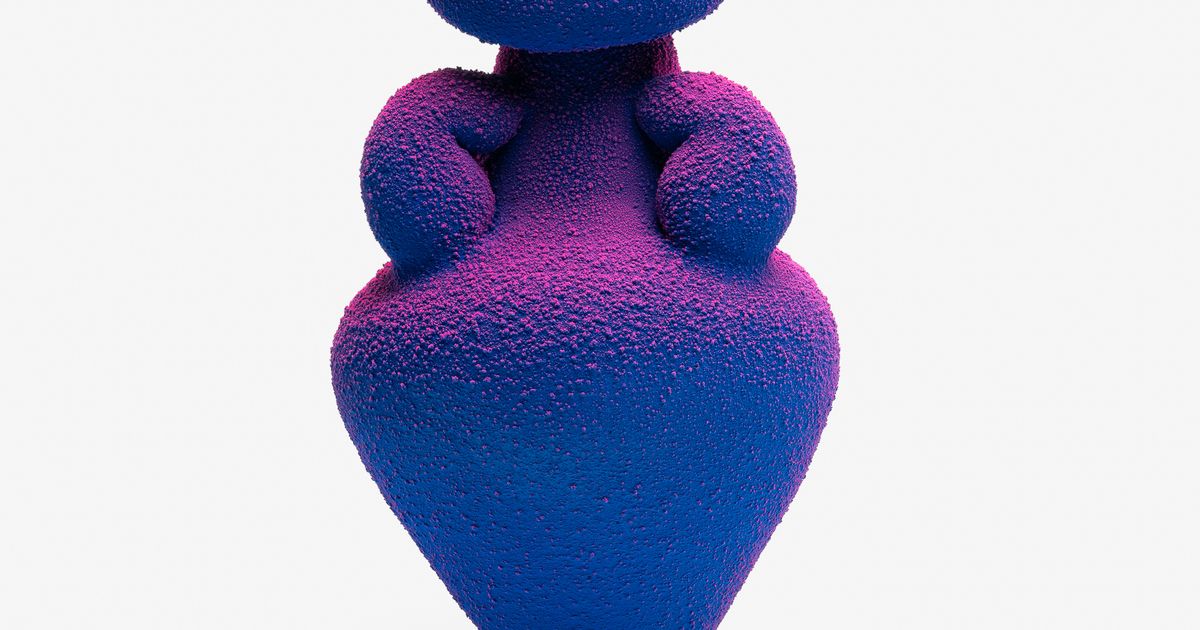 Blue & Pink Amphora by Maxwell Mustardo