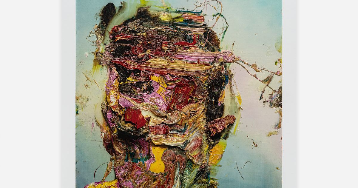 Self Portrait with Yellow Lake and Magenta by Antony Micallef
