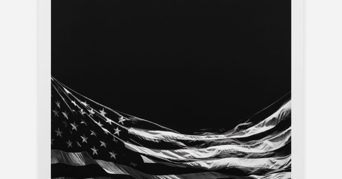 Untitled (Falling Flag) by Robert Longo