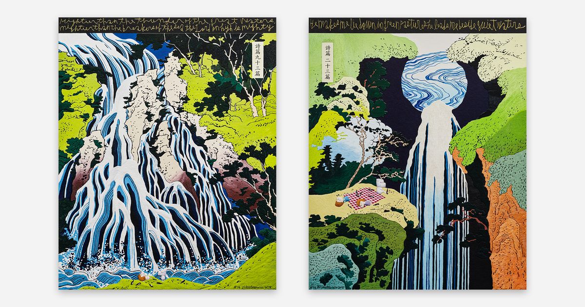 Waterfall (Kirifuri) & Waterfall (Amida) by Kukwon Woo