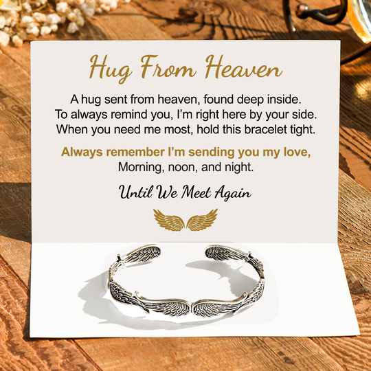 Hug From Heaven Angel Wings Vintage Style Bracelet - Lulunami