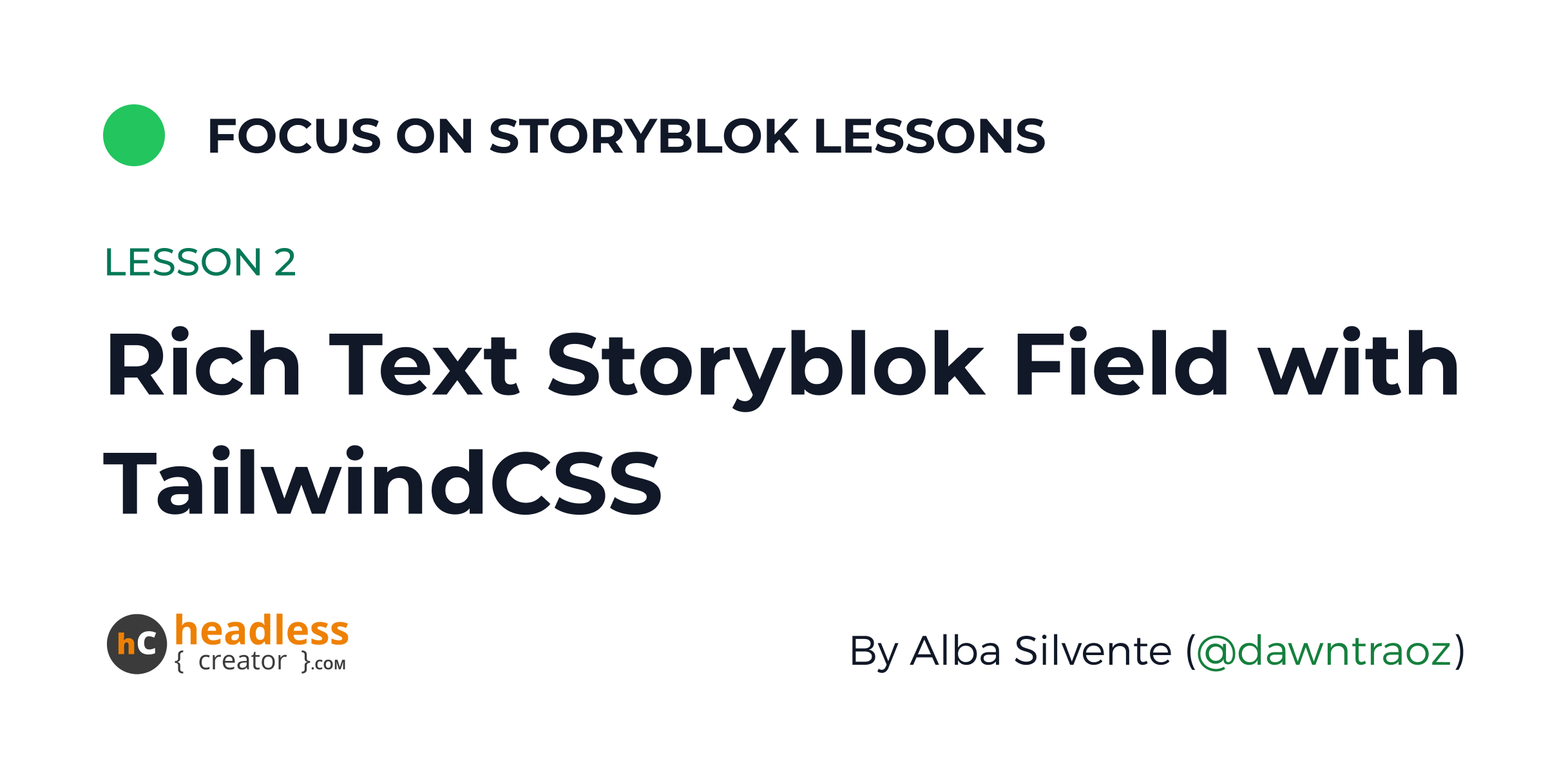 Rich Text Storyblok Field with TailwindCSS