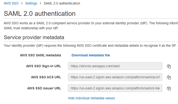 Single Sign-On (SSO) for Amazon Web Services (AWS)
