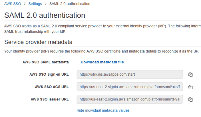 Single Sign-On (SSO) for Amazon Web Services (AWS)