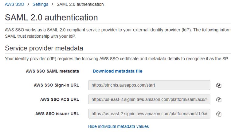 Single Sign-On (SSO) for Amazon Web Services (AWS)