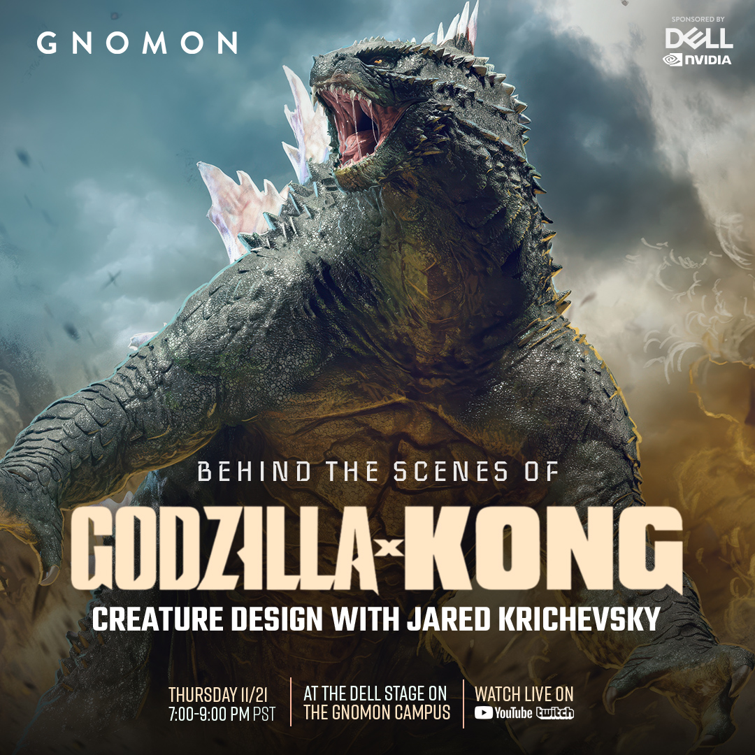 Behind the Scenes of Godzilla x Kong: Creature Design with Jared Krichevsky - Gnomon