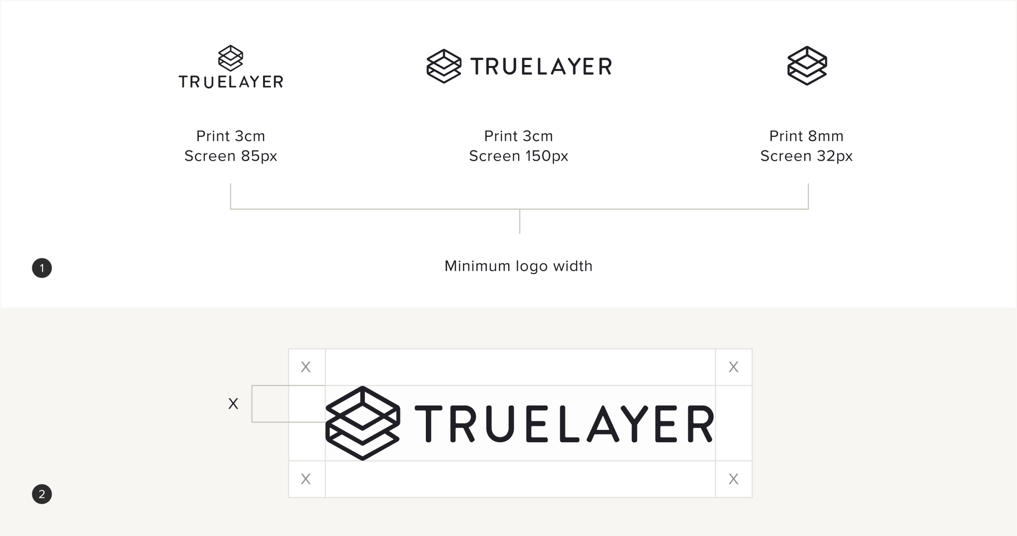 Keep the size legible and always give it enough spacing: half the ...