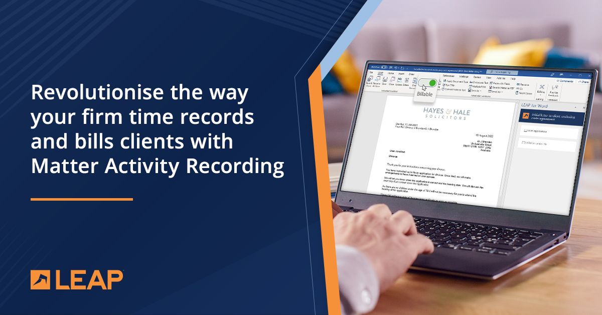Matter Activity Recording | LEAP Legal Software