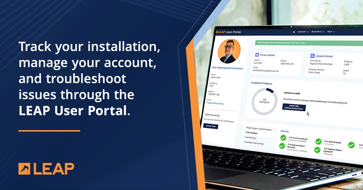 LEAP User Portal | LEAP Legal Software