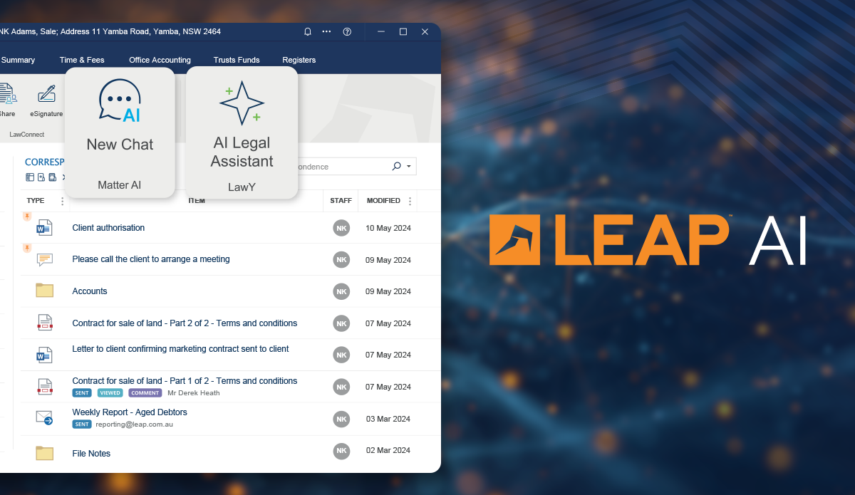 Legal AI | LEAP Legal Software